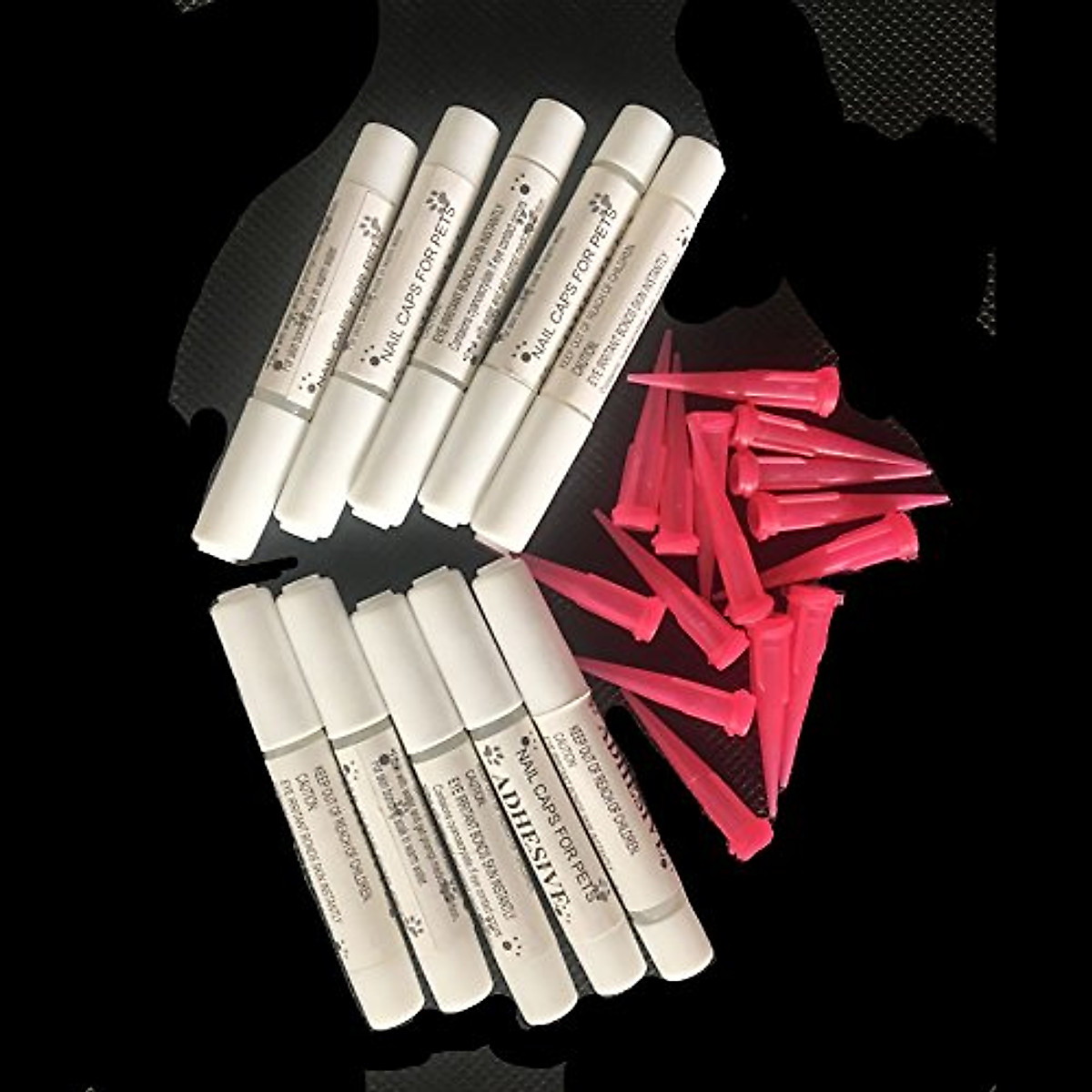 Brostown Pet 10 Adhesive Glues & 15 Applicator Tips for Cat or Dog Nail Caps