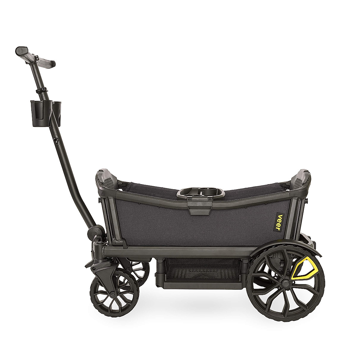 Veer Cruiser Essentials Bundle - Premium Stroller Wagon with Foldable Storage Basket & Retractable Canopy - The Feel & Safety of a Stroller Combined with The Fun of a Lightweight, Rugged Wagon