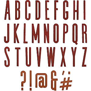 Sizzix Thinlits Die Set 65 Pack Alphanumeric Classic Upper Case by Tim Holtz, Multicolor