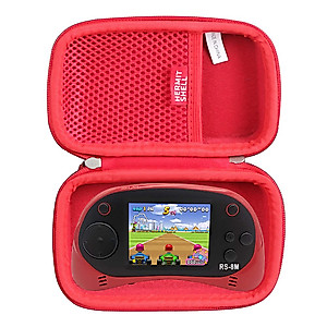 Hermitshell Travel Case for EASEGMER Kids Handheld Game Portable Video Game Player (Red)