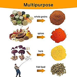 Greatrue Electric Grain Mill Grinder Spice Grinder Flour Mill Wheat Cereals Herb Pulverizer for Kitchen,150g High Speed Dry Spice Grinder Machine