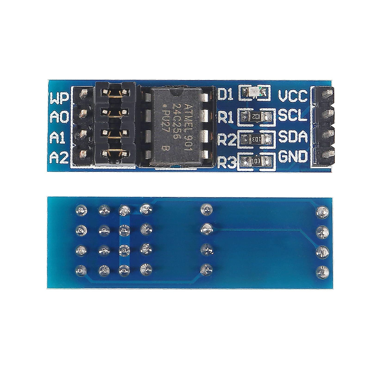 ACEIRMC 6pcs AT24C256 I2C Interface 256k Bits for EEPROM Memory Module Data Storage 8P Chip Power Supply Indicator Pull Up Resistor Direct Jumper Setting Intelligent car Accessories for arduino 3.3-5V
