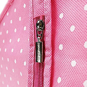 HANGERWORLD Pink Polka Dot Suit and Dress Garment Bags for Storage - 45inch x 22inch - Breathable Clothes Covers Protecting Dusts Closet Storage