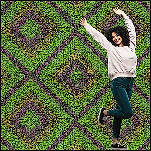 Artificial Ivy Privacy Fence Screen. 12 Panels 20x20 in. Artificial Flower Wall Fence Top Mediterranean Fern & Faux Ivy Vine Leaf Grass Decoration for Outdoor and Indoor