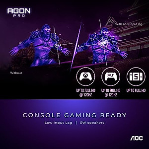 AOC Agon PRO AG274QG 27" Tournament Gaming Monitor, QHD 2K 2560x1440, 240Hz 1ms, G-SYNC Ultimate, PS5 Xbox Switch, Black