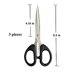 Scissors All Purpose,6 inch Scissors Scissors Set,Comfort-Grip Handles Sewing Scissor,Sharp Pointed Scissors Perfect for Cutting Paper Suitable for Home Office and School