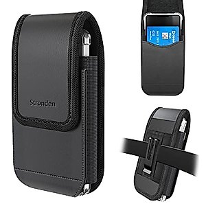 Stronden Holster for iPhone 13 Mini, 12 Mini (5.4"), iPhone SE (2022,2020) Leather Holster Case with Belt Clip, Pouch with Magnetic Closure, w/Built in Card Holder (Fits Slim/Thin Case only)