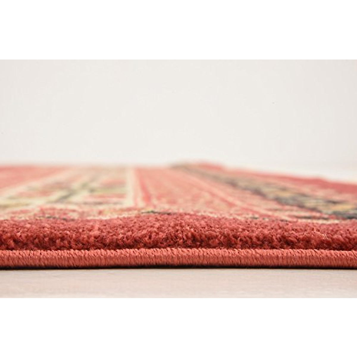 Unique Loom Fars Collection Area Rug - Pasadena (8' Square, Rust Red/ Black)