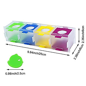 Litewoo Parrot Intelligence Training Toy Color Separation Coin Box Education Interactive Playing Puzzle Toy for Birds Parakeet Cockatiel Amazon Budgie Cockatoo Finch Conures Macaw