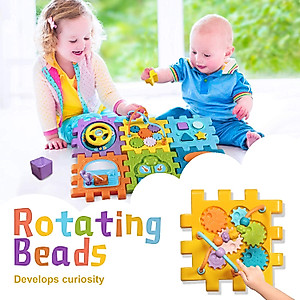 MiniFAIRY Activity Cube Baby Toys 6 to12 Months,Early Educational Music Light Up Baby Toys for 6 12 18 Months,1 Year Old Baby Toys Play Center, Montessori Toys for 1 2 3 Years Old Boys Girls