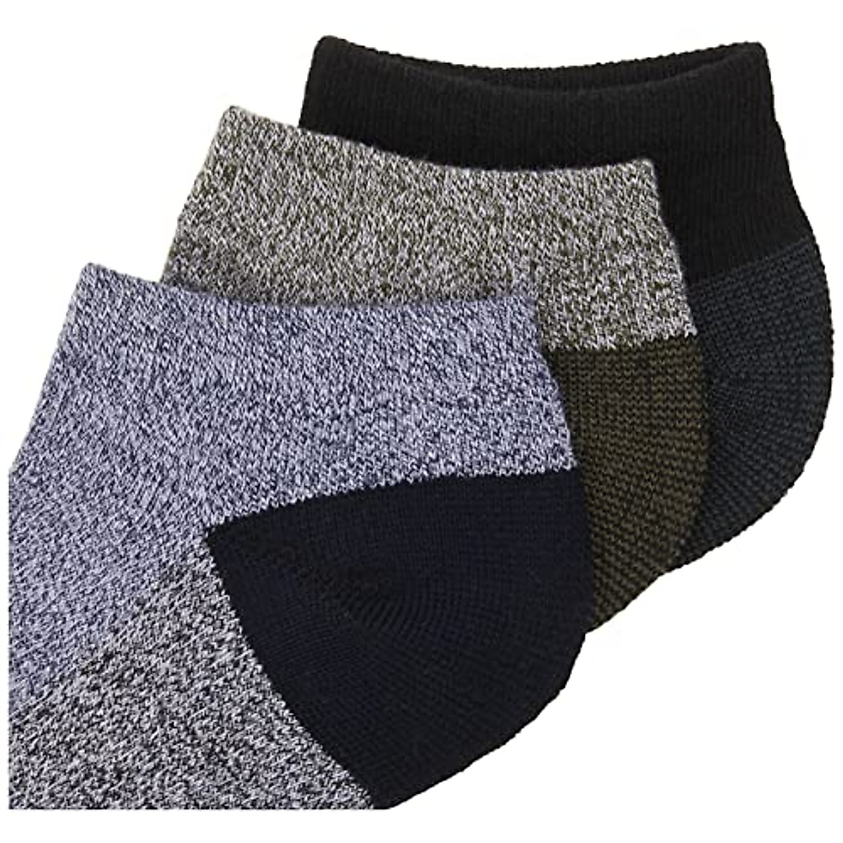 Timberland Men's 4-Pack Comfort No Show Socks, Black, 10/13