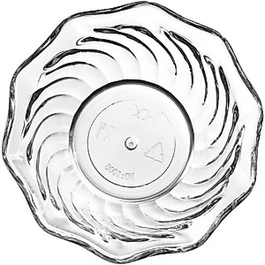 Elsjoy Set of 12 Plastic Dessert Bowls, 5.7 Oz Mini Appetizer Cup Clear Small Snack Bowls, Small Plastic Ice Cream Bowls for Candy, Nut, Fruits, Flower Shape