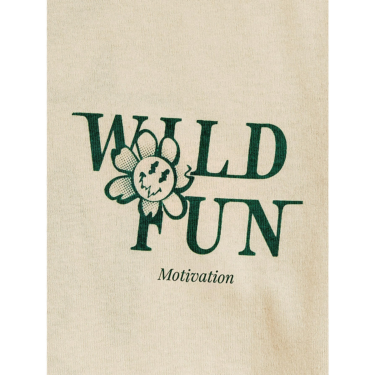 SOLY HUX Men's Graphic Letter Print Short Sleeve Tees Summer Casual Round Neck T Shirts Tops Beige S