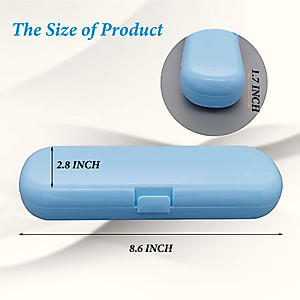 2 Pcs Electric Toothbrush Travel Case, Portable Toothbrush Holder for Oral-B Pro and Other Electric Toothbrush Set by Hovesty (Blue&White)