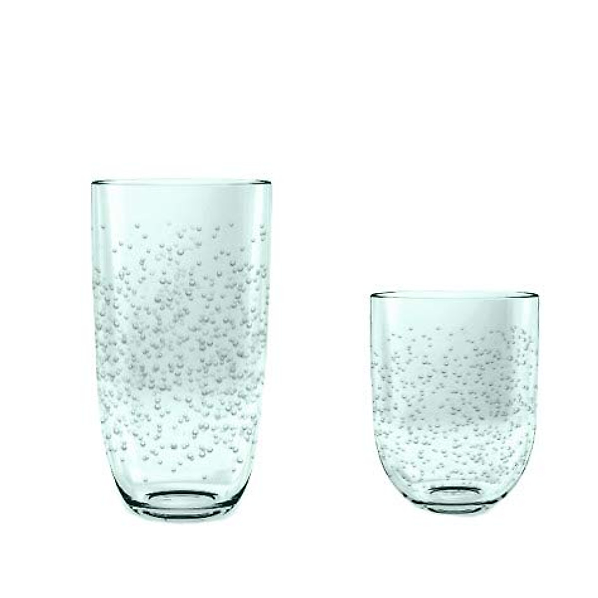 TarHong Bubble Double Old Fashion Glass Mint, 15.5 oz, Premium Plastic, Set of 6