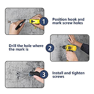 HOME MASTER HARDWARE Double Prong Robe Hooks Coat Towel Hanger for Bathroom Toilet Kitchen Wall Mounted with Screws 10 Pack