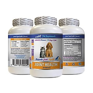 cat Joint Care - PET Joint Health - Dogs and Cats - Turmeric and MSM - Increase Mobility - Decrease Inflammation - Premium - glucosamine chondroitin msm for Cats - 1 Bottle (60 Tablets)