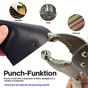 Rexhubro snap fastener tool,Snap Tool for Boat Covers, Heavy Duty Snap Setter Pliers Canvas Snap Fasteners Kit Includes 20 Sets 15mm Stainless Snaps, Blue