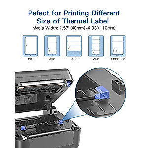 Label Printer, POLONO PL420 4x6 Thermal Printer, High-Speed Shipping Label Printer, Commercial Direct Thermal Printer for Windows & MAC System, Compatible with Amazon, UPS, Ebay, FedEx, Shopify, etc