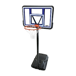Lifetime Pro Court Height Adjustable Portable Basketball System, 44 Inch Polycarbonate Backboard