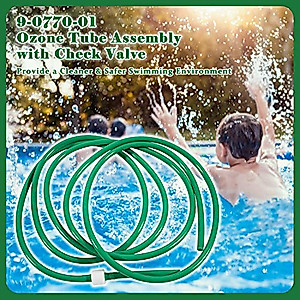 9-0770-01 Ozone Tube Assembly with Check Valve Fits for Big Dipper and Eclipse 1,2,4 Ozone Generator, 9077001 Replace for 2185-18 301530 DEL-451-7001 DEL9077001