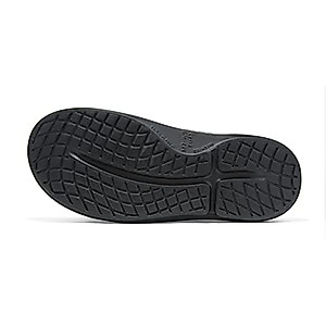OOFOS Unisex OOcloog, Black - Men’s Size 13, Women’s Size 15 - Lightweight Recovery Footwear - Reduces Stress on Feet, Joints & Back - Machine Washable