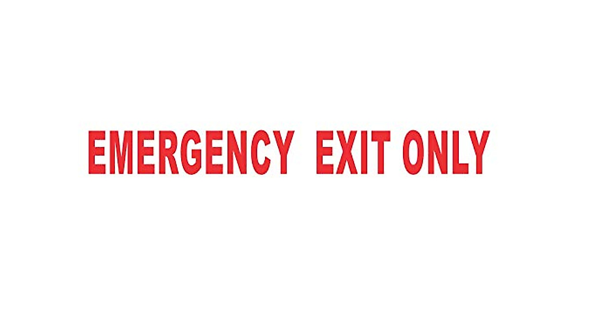 Emergency Exit Only Decal for Safety Compliance