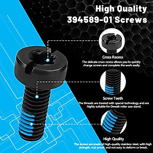 394589-01 Screw Compatible with Dewalt Miter Saw Stand - Replace for DWS779 DWS780 DW703 DW704 DW705S - 2 Pack