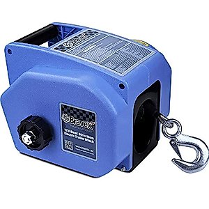 Bravex Trailer Winch 6000LBS, Reversible Portable 12-Volt DC Electric Winch Boat Trailer Truck Power-in, Power-out (Corded Remote Control & Hand Crank)