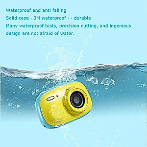 LKYBOA Child Camera -Kids Camera for Girls Gifts, Screen Shockproof Selfie Toy Camera with Flashlight,Mini (Color : Yellow)