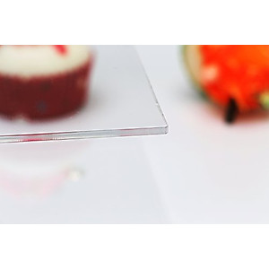 3 Tier Square Clear Acrylic Cupcake Stand, Clear Cupcake Display Stand Tower Tree, Tiered Cupcake Carrier Dessert Stands