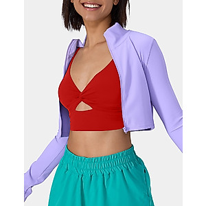 cailami Women's Sexy Sleeveless Deep V Neck Cropped Tank Tops Front Knot Twist Crop Top,Small, Red