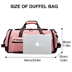 Eslcorri 65L Travel Duffle Bag for Women & Men - 3 in 1 Large Sports Gym Bag with Shoe and Wet Clothes Compartment Multipurpose Weekender Carry On Overnight Backpack for Swimming Yoga Camping Green