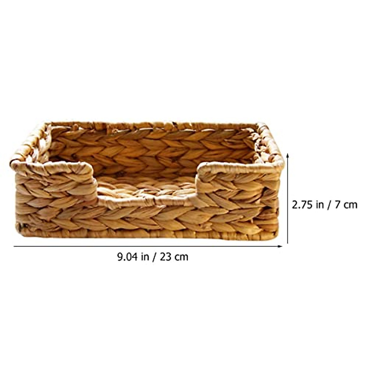 Cabilock Desktop Napkin Holders Sorage Cupboards Cube Water Tea Storage No Woven - Style Rustic Kitchen Willow Toys Cosmetic Clothes Baskets Nursery Organizing Rattan Lid Tray Wicker