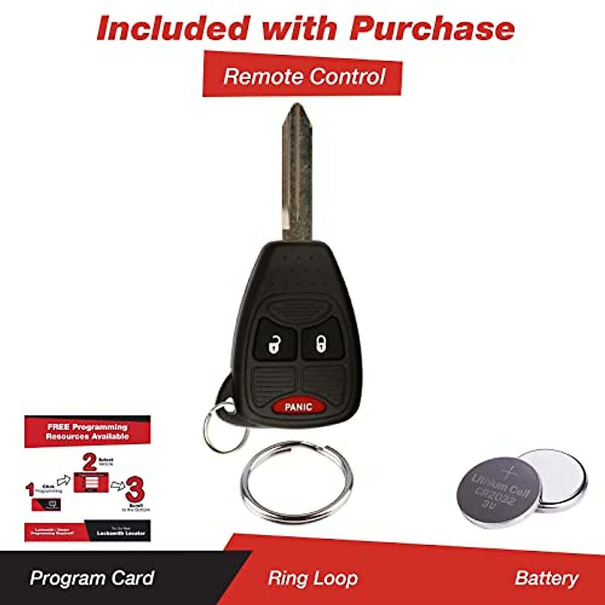 KeylessOption Keyless Entry Remote Control Car Ignition Key Fob Replacement for M3N5WY72XX
