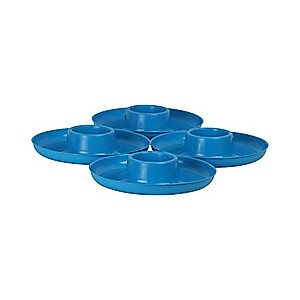 GreatPlate GP-TEAL-4PK AZ Teal Plate 4-Pack, 4 Teal GreatPlates, Food Tray and Beverage Holder, Dishwasher Safe, Microwave Safe, Made in USA, Picnics, Parties, Tailgates, Appetizers, Great for Kids
