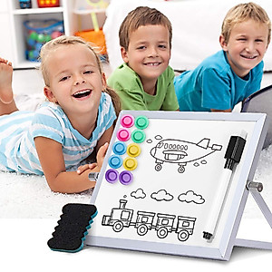 AFAN Small Whiteboard Dry Erase Boards Double-Sided Magnetic Mini Whiteboard Office Magnetic Whiteboard7.87"x 5.9"Portable Learning Board Message Board Suitable for School Home Office memo