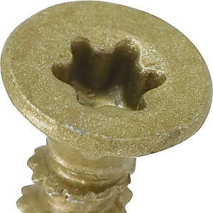 Power Pro Premium One Multi-Material Flat Head Screws, Epoxy Coated Steel, Fasten in Wood, Metal, Concrete, Drywall and Plastic, Bronze, #8 x 2-½ inches, Box of 20 Screws