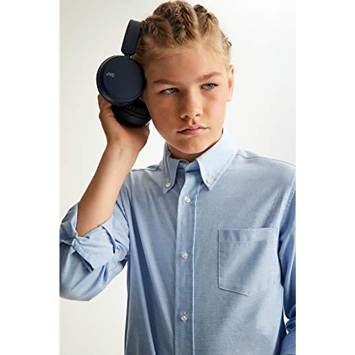 French Toast Boys Long Sleeve Oxford Shirt (Standard & Husky), Light Blue, 10