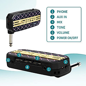 JOYO Bass Guitar Headphone Amp Bassist Pocket Mini Practice Amplifier with Aux in (JA-03B)