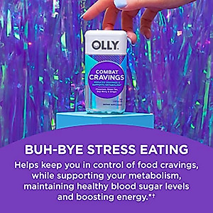 OLLY Combat Cravings, Metabolism & Energy Support Supplement, Chromium, Green Tea, Goji Berry, Ginger - 30 Count
