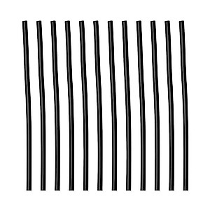 Simple Modern Plastic Reusable Straws | BPA Free and Waste Reducing Straw for Tumblers and Travel Mugs | Classic Collection | 12 Pack | Midnight Black