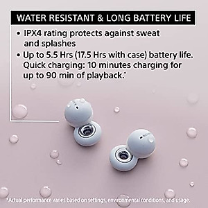 Sony LinkBuds Truly Wireless Earbud Headphones with an Open-Ring Design for Ambient Sounds and Alexa Built-in, Bluetooth Ear Buds Compatible with iPhone and Android, White