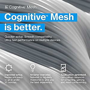 Linksys Velop Pro WiFi 6E Mesh Router - Cognitive Mesh with 6 GHz, 5.4 Gbps Speeds, 9000 sq. ft. Coverage, 200+ Devices - 3 Pack