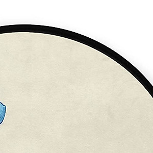 Vnurnrn Abstract Blue Horse Round Area Rug, Non Slip Indoor Throw Area Rug, Washable Circle Carpet Floor Mat for Living Room, Door Mat Entryway, Bedroom, Sofa, 3 Ft