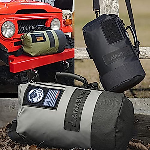 AMABILIS | Water-Resistant Carry-on Travel Duffel Bag | Multiple Pockets | Adjustable Strap | Perfect Gym Bag | 32L | Battleship Grey | Dave Jr Duffel Bag