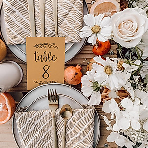 25pcs Wedding Table Numbers 1-25, 4x6 Inch Cardstock Table Numbers Double-Sided Table Signs for Wedding Reception Table Place Cards for Party Bridal Shower Anniversary Celebrations