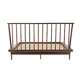 HOME ACCENT FURNISHINGS Queen Modern Wood Spindle Bed - Walnut