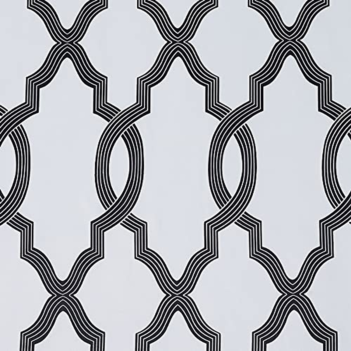 UGOUTRY Black White 84 Inch Long Full Blackout Curtains for Bedroom, Thermal Insulated Grommet Window Treatments, Geometric Patterned Drapes 2 Panels, 52'' W