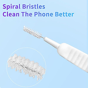 [10 Pieces] Loirtlluy Phone Mini Cleaning Brush Kit, Anti-Clogging Nylon Cleaner for Phone Speaker and Receiver, Multifunctional Cleaning Tool Compatible with Airpods, iPhone, Keyboard, Car Vent